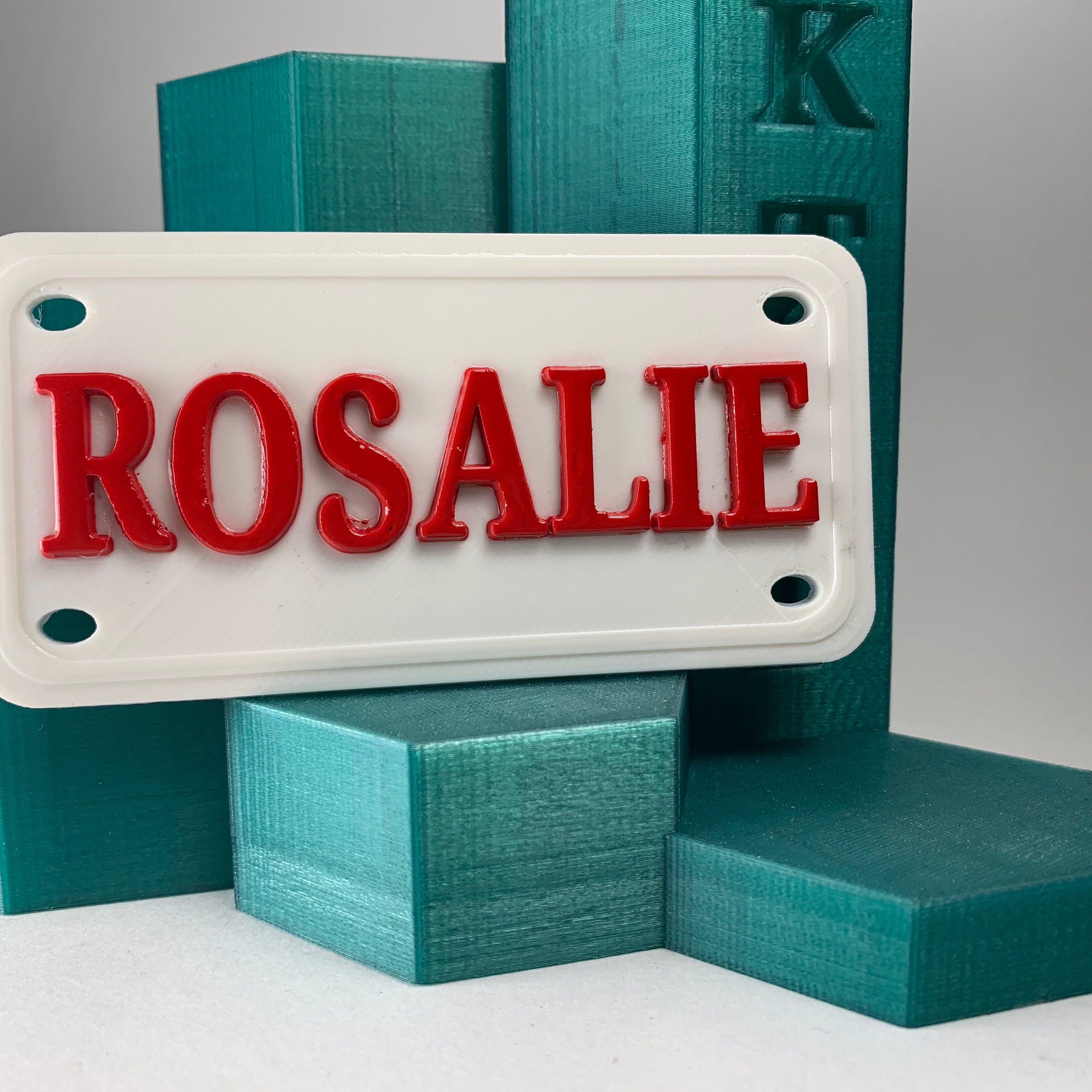3D Printed Custom Kids License Plate (ready to Paint) - Etsy