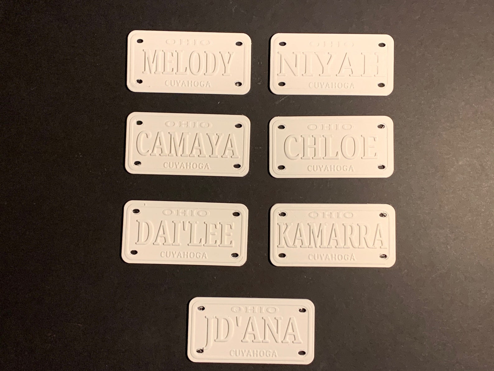 3D Printed Custom Kids License Plate (ready to Paint) - Etsy