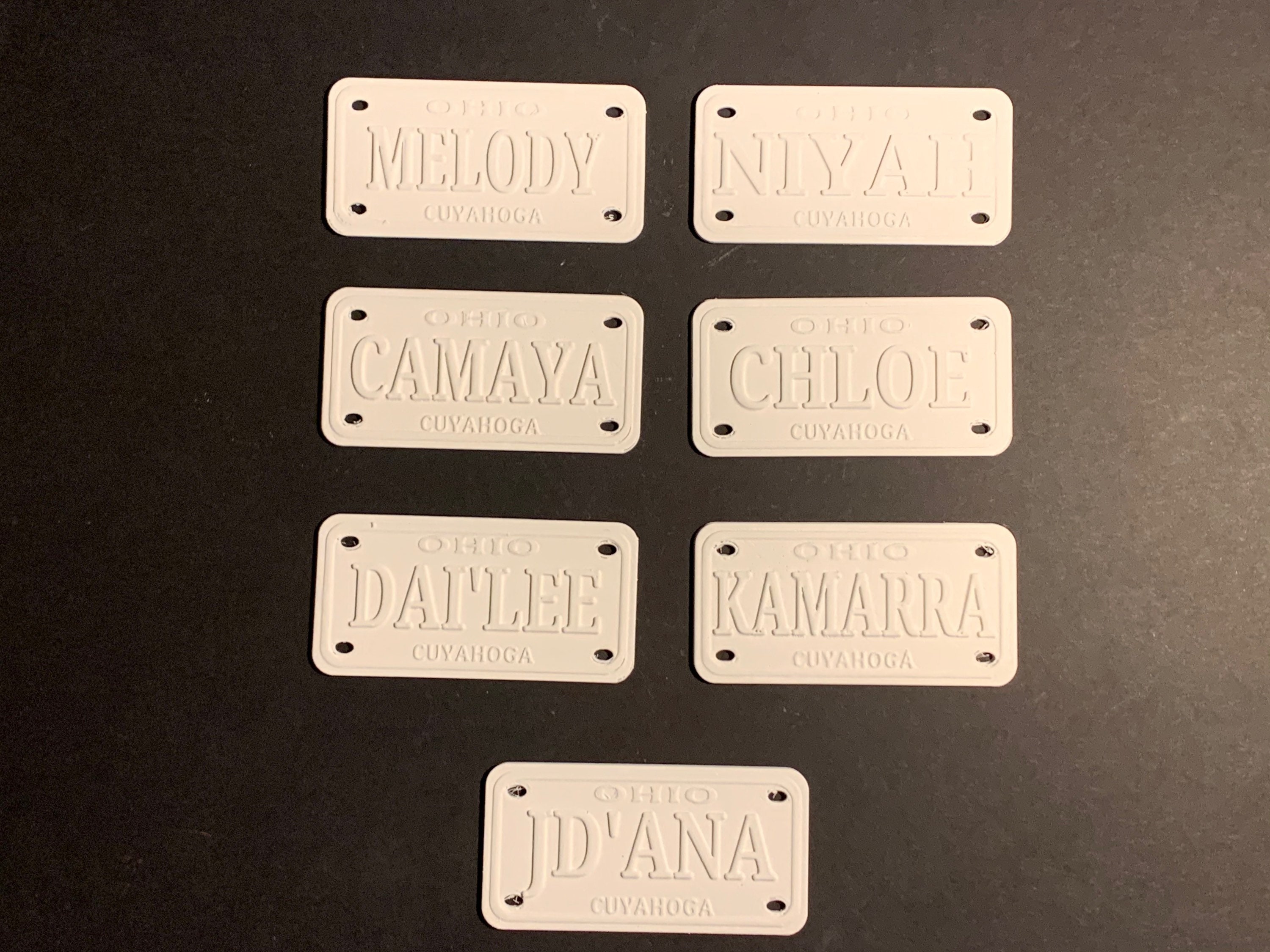 3D Printed Custom Kids License Plate (ready to Paint) - Etsy