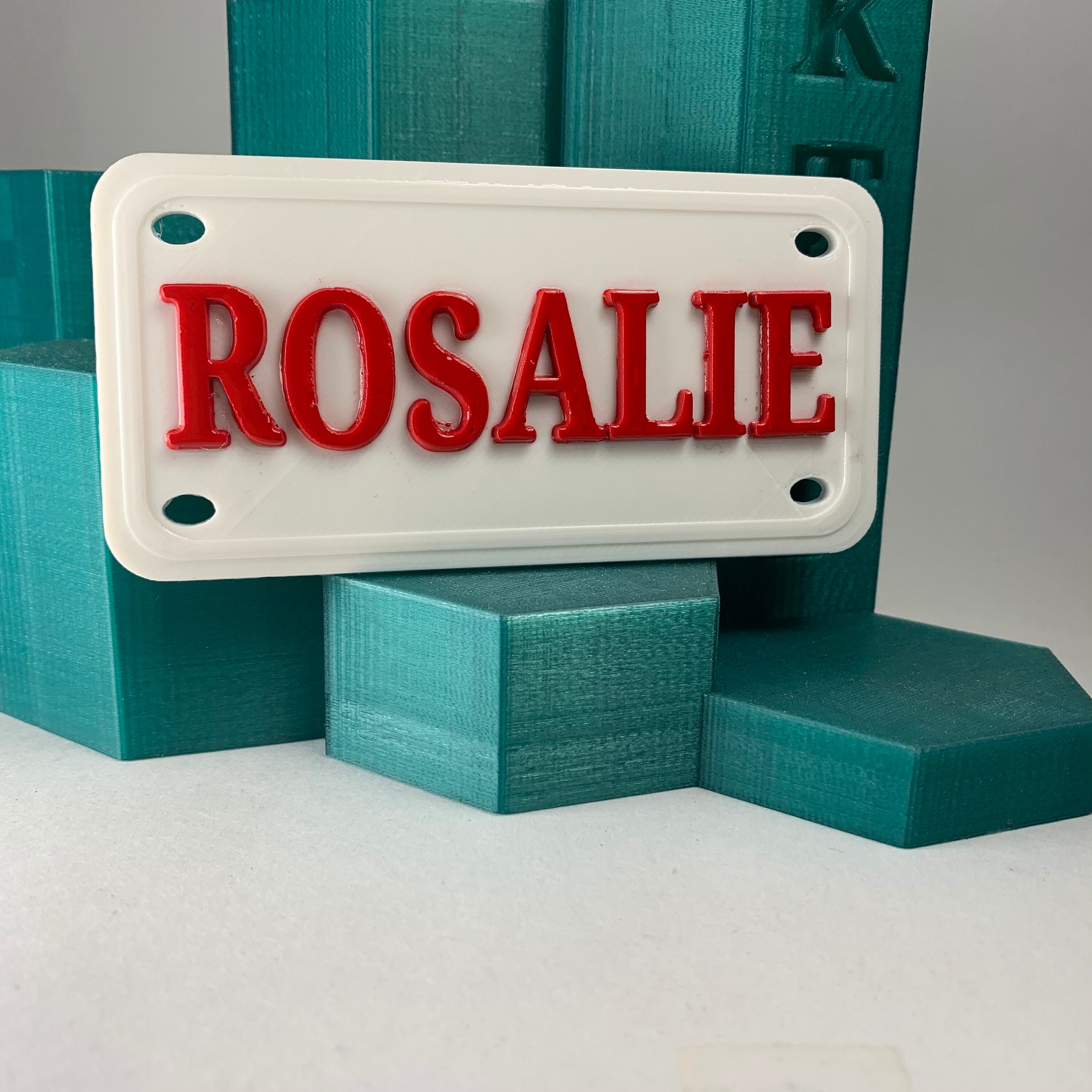3D Printed Custom Kids License Plate (ready to Paint) - Etsy