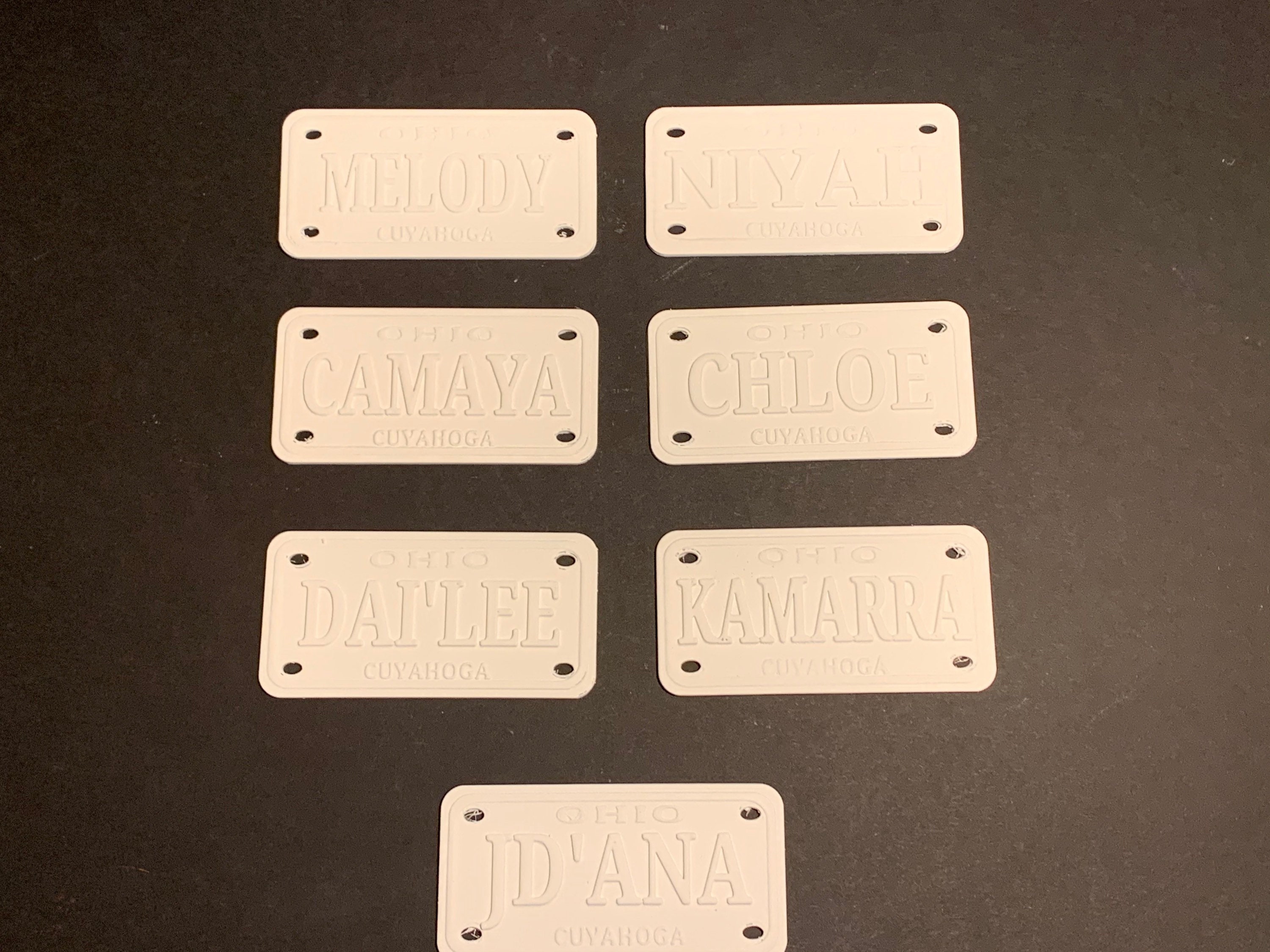 3D Printed Custom Kids License Plate (ready to Paint) - Etsy