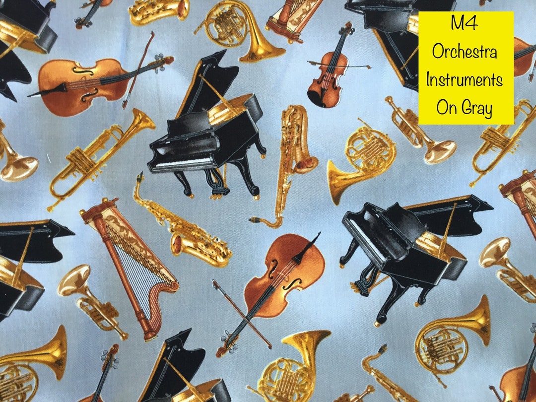 AM Listing 3! Music Themed Face Mask! Orchestra Instruments Galore ...