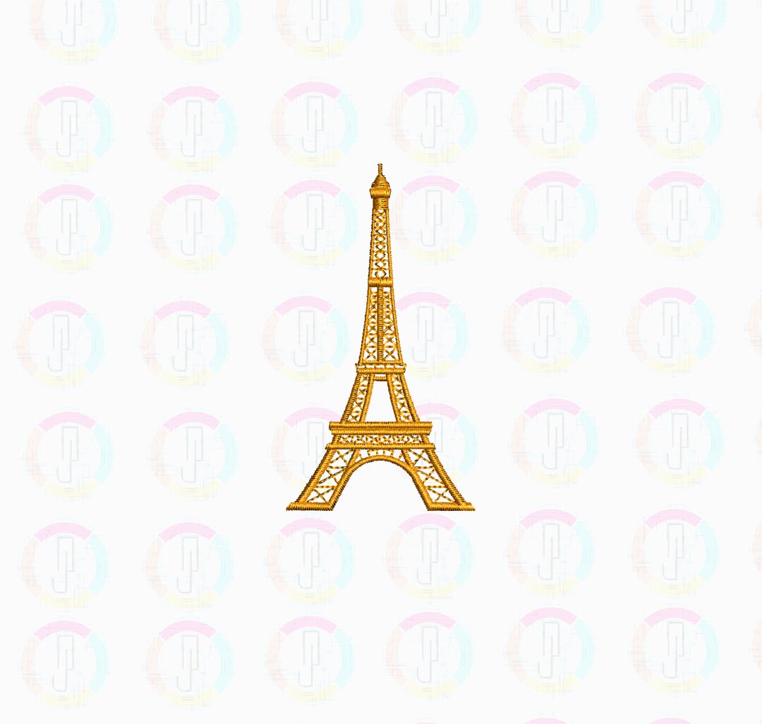 Eiffel Tower Embroidery Design - Etsy