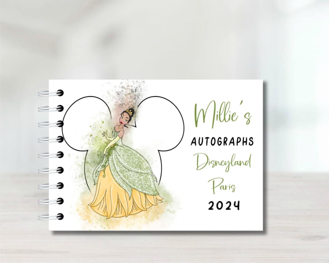 Personalised Tiana Autograph Book With Protective Covers, Disneyland ...