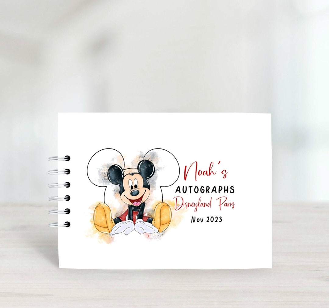 Personalised Mickey Mouse Autograph Book With Protective Covers ...