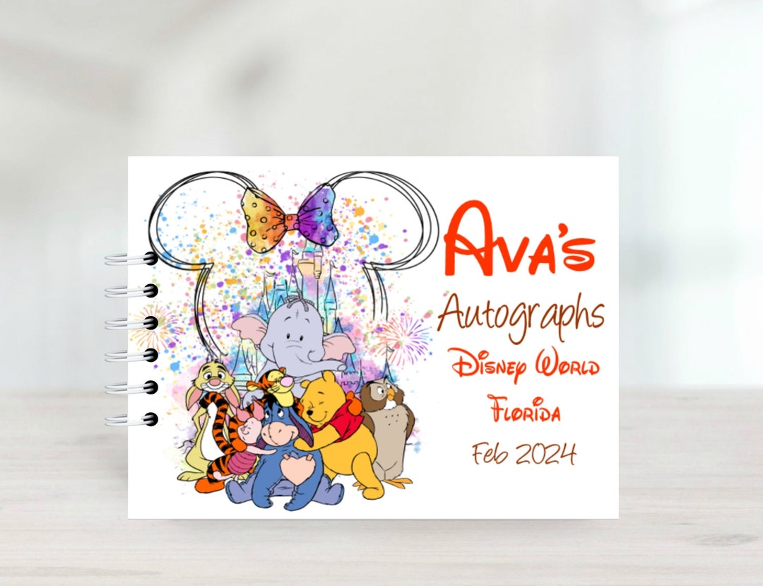 Disney Autograph Book, Winnie the Pooh, Eeyor, Piglet, Protective ...