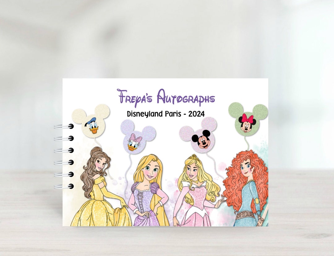 Personalised, Disney Autograph Book, Disney Princess, Protective Covers ...