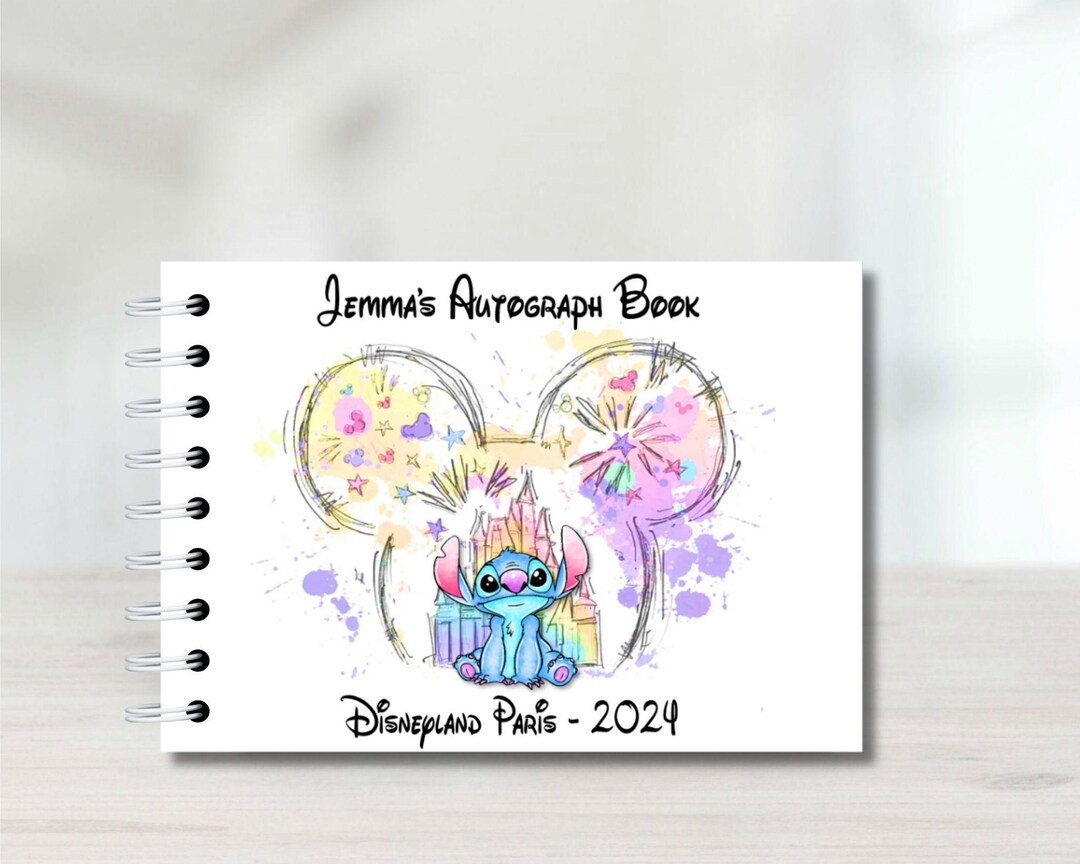 Personalised Stitch Disney Autograph Book, Protective Covers ...