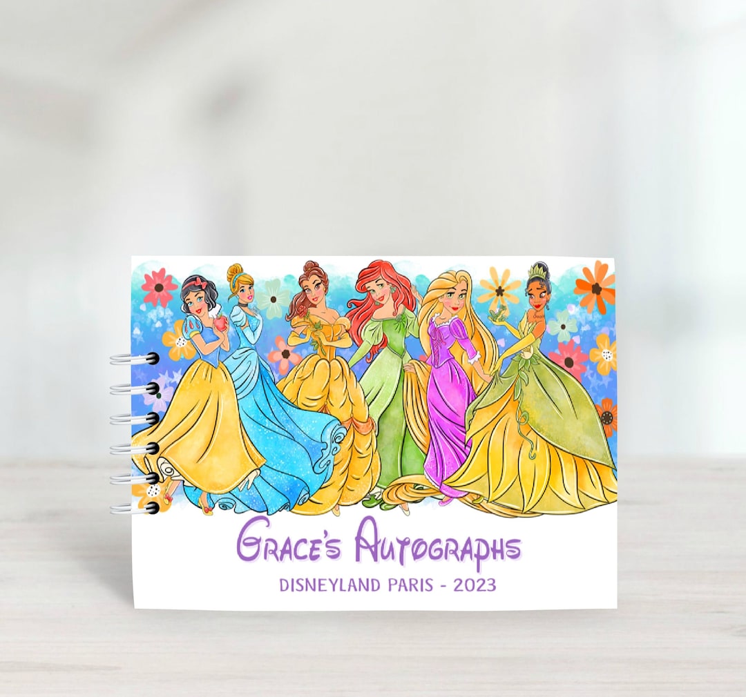 Personalised Disney Princess Christmas Autograph Book With Protective ...