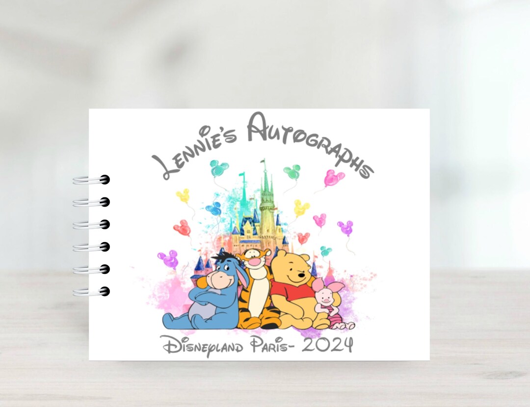 Disney Autograph Book, Winnie the Pooh, Protective Covers, Disneyland ...
