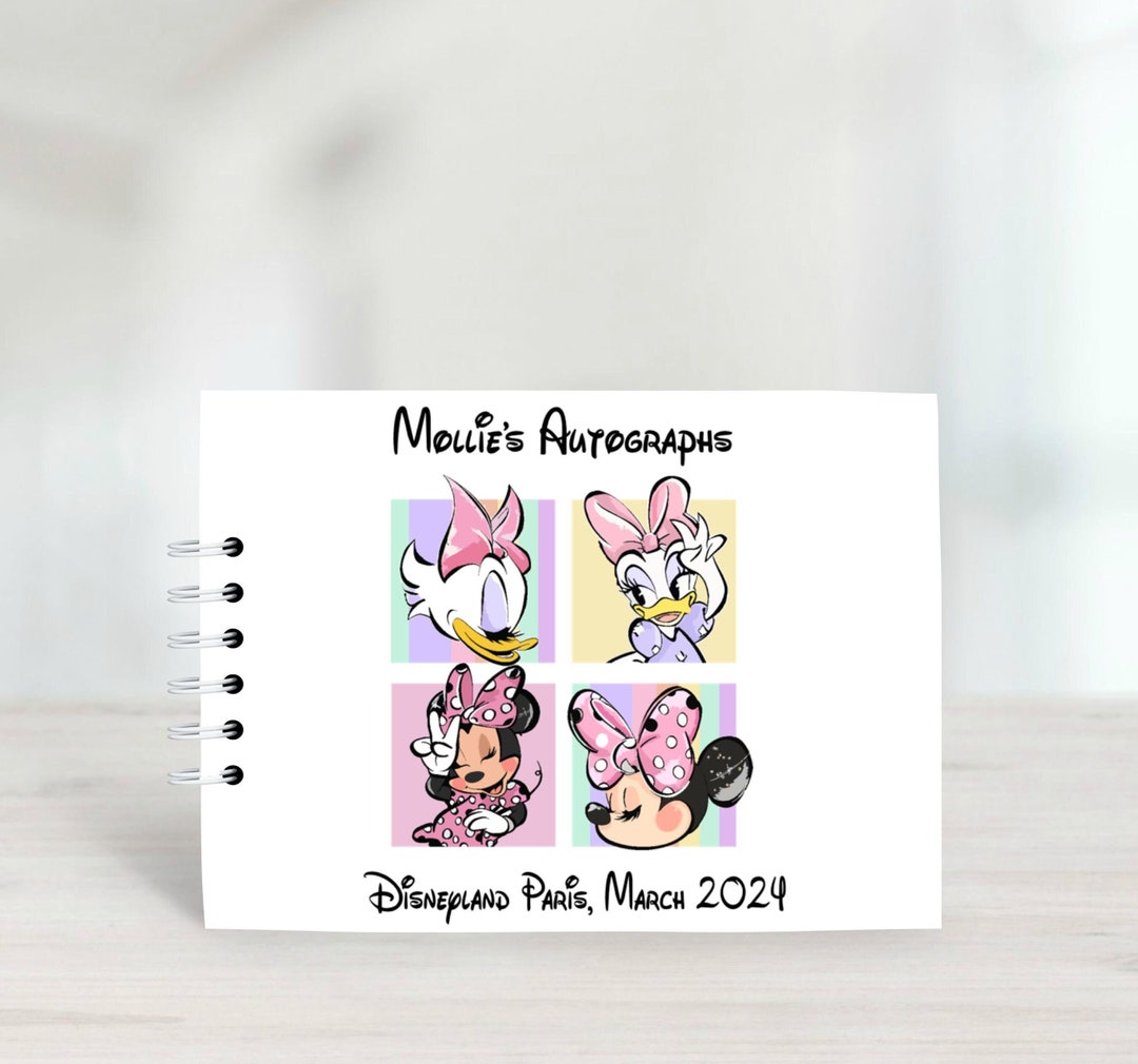 Disney Autograph Book, Minnie Mouse, Daisy Duck, Protective Covers ...