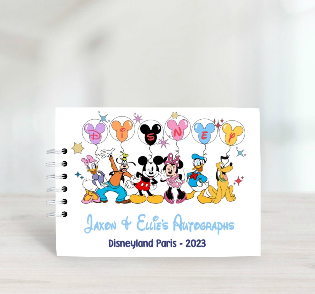 Personalised Mickey Mouse Gang Autograph Book With Protective Covers ...