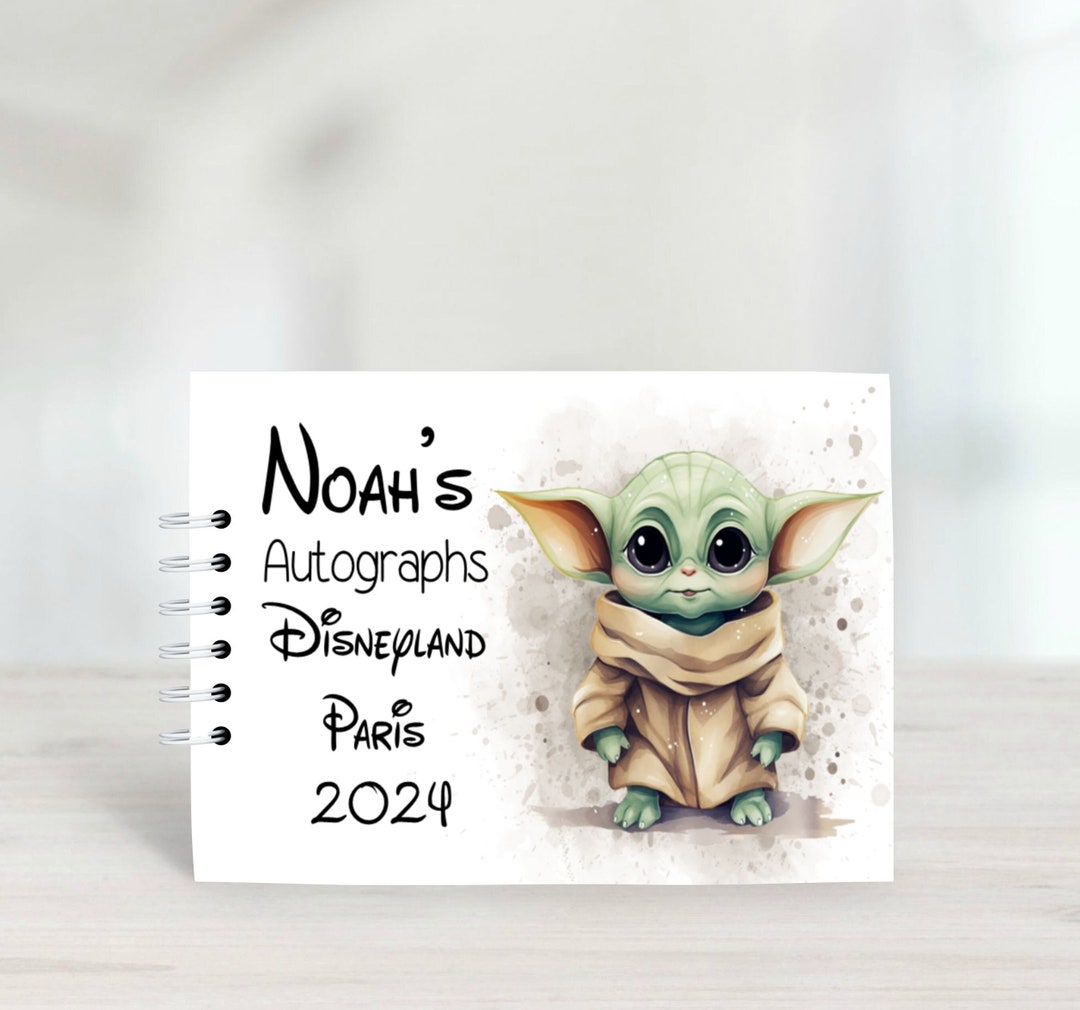 Personalised Grogu / Baby Yoda Disney Autograph Book, Protective Covers ...