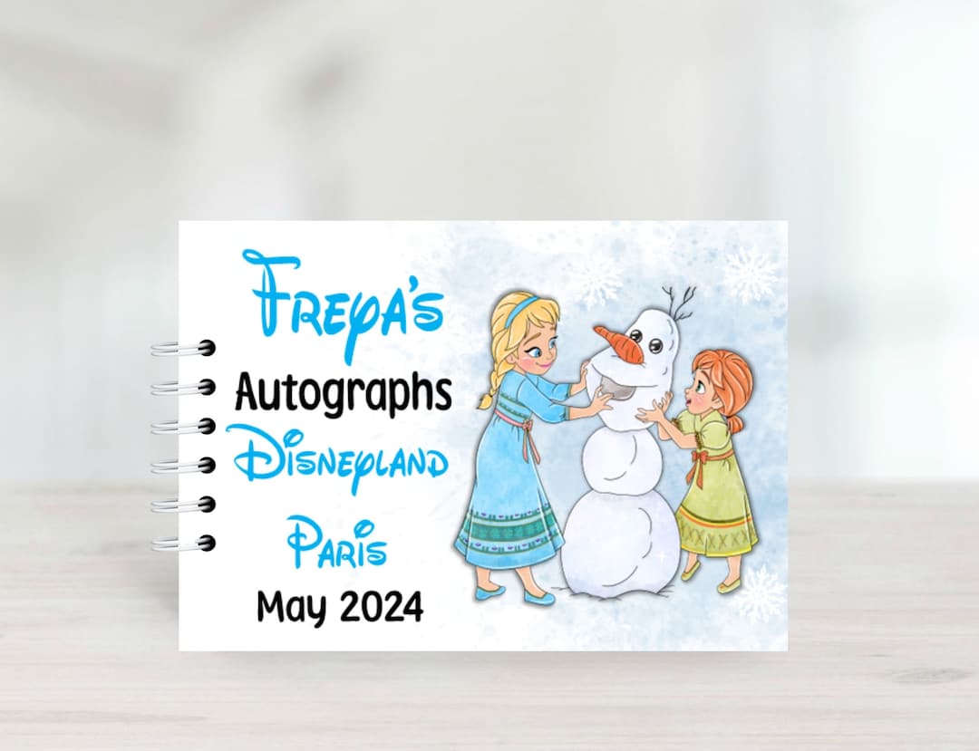 Disney Autograph Book, Elsa, Anna, Olaf, Protective Covers, Disneyland ...