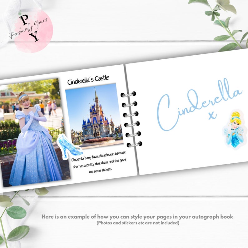 Personalised Princess Jasmine Disney Autograph Book, Protective Covers ...