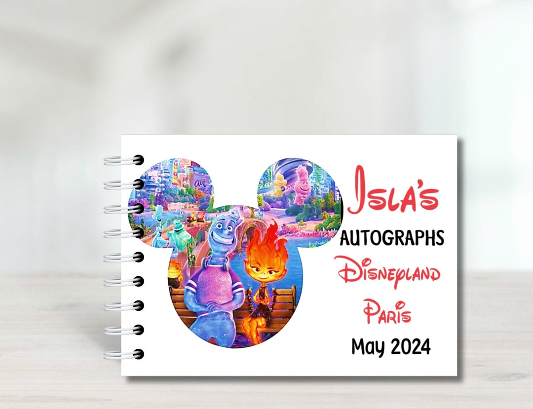Personalised Elemental Disney Autograph Book, Protective Covers ...