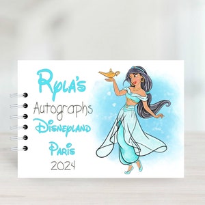 Personalised Princess Jasmine Disney Autograph Book, Protective Covers ...