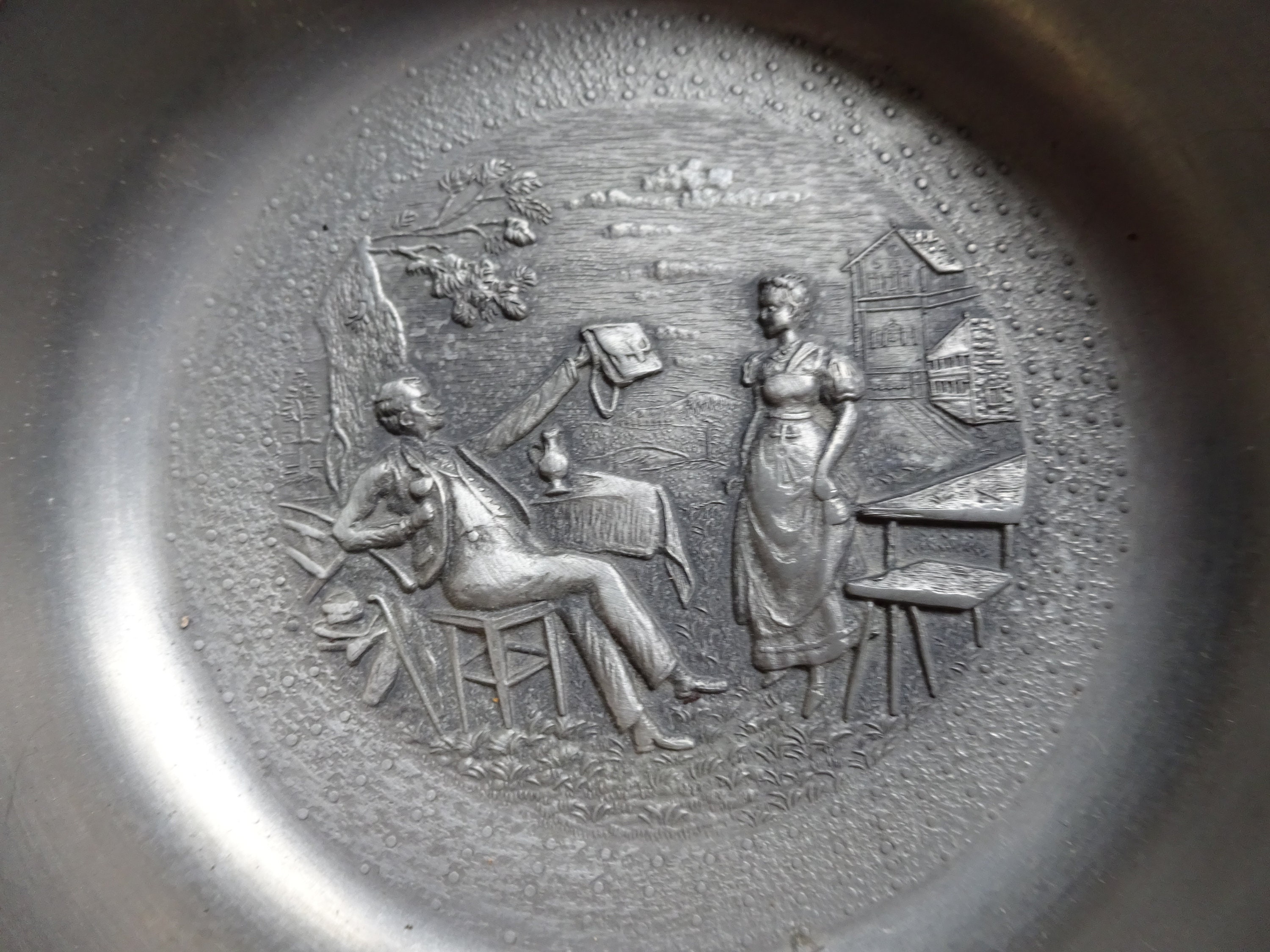 Frieling Zinn Germany, Ashtray, 95% Tin, Motif lindenwirtin - Etsy