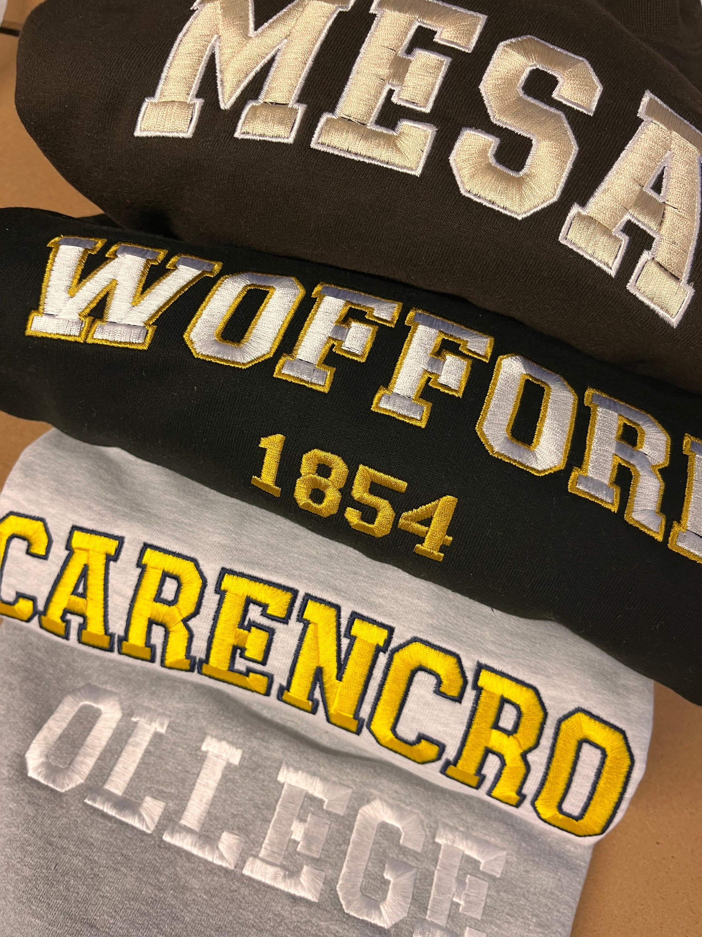 Custom College Embroidered Sweatshirt Hoodie Personalised - Etsy UK