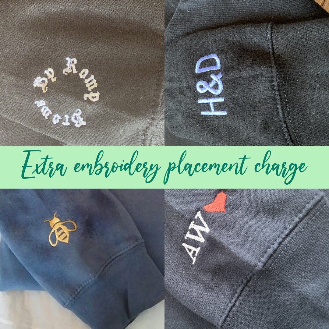 Extra Embroidery | Additional Placement Charge - Etsy