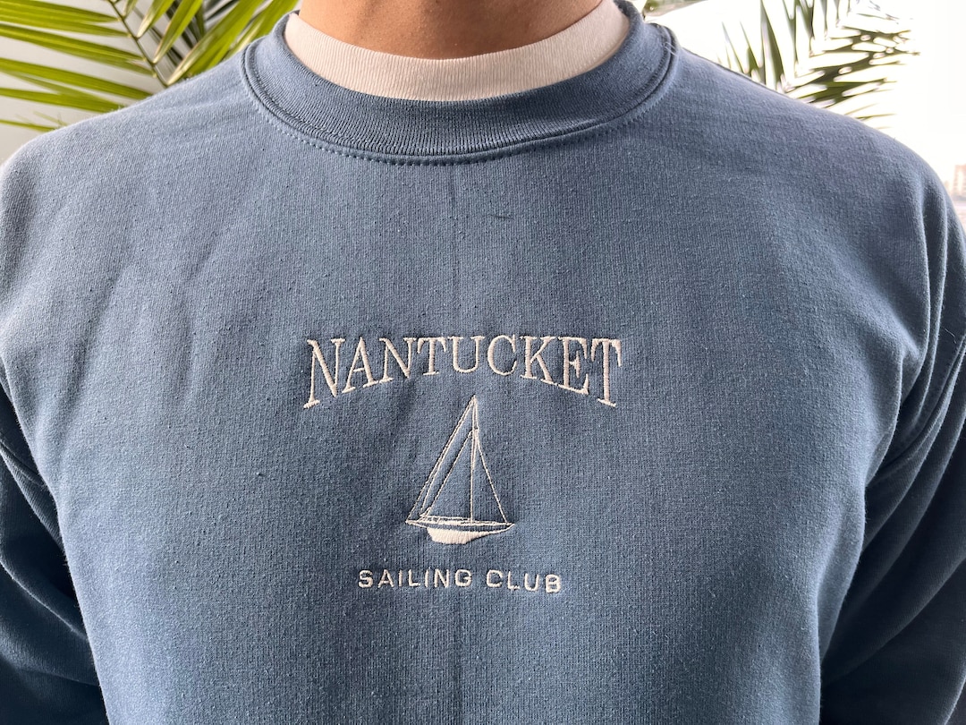 Nantucket Sailing Club Sweatshirt | Customisable | Vintage Sweatshirt ...