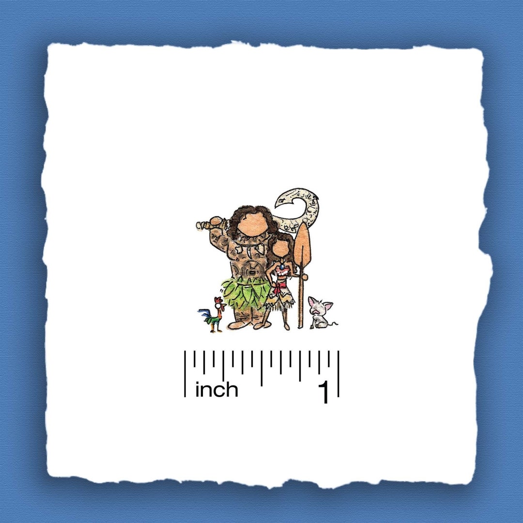 PRINT, Moana, Maui, Hei Hei, Pua, Watercolour Painting - Etsy