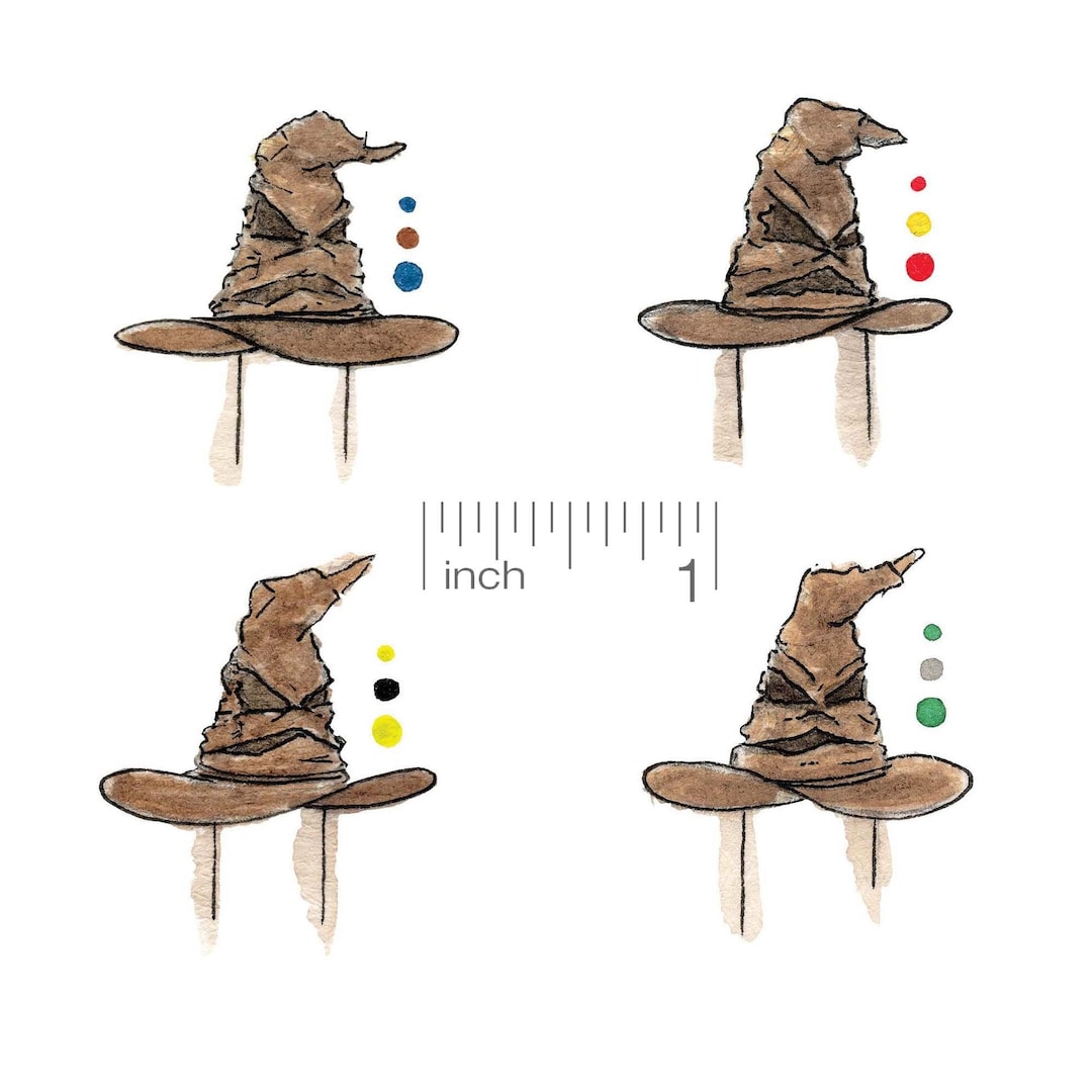 PRINT, Sorting Hat, Watercolour Painting, Wall Art, Desk Art, Tiny Art ...