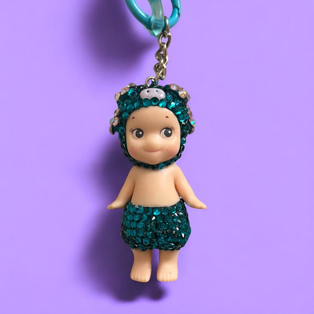 Trendy Blue Sonny Angel Keychain Series With Bedazzled Crystals - Etsy