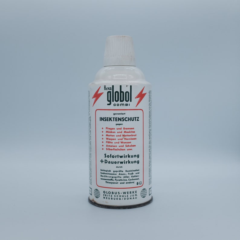 Vintage Hexa Globol Insektenspray, Retro Verpackung mit Originalinhalt ...