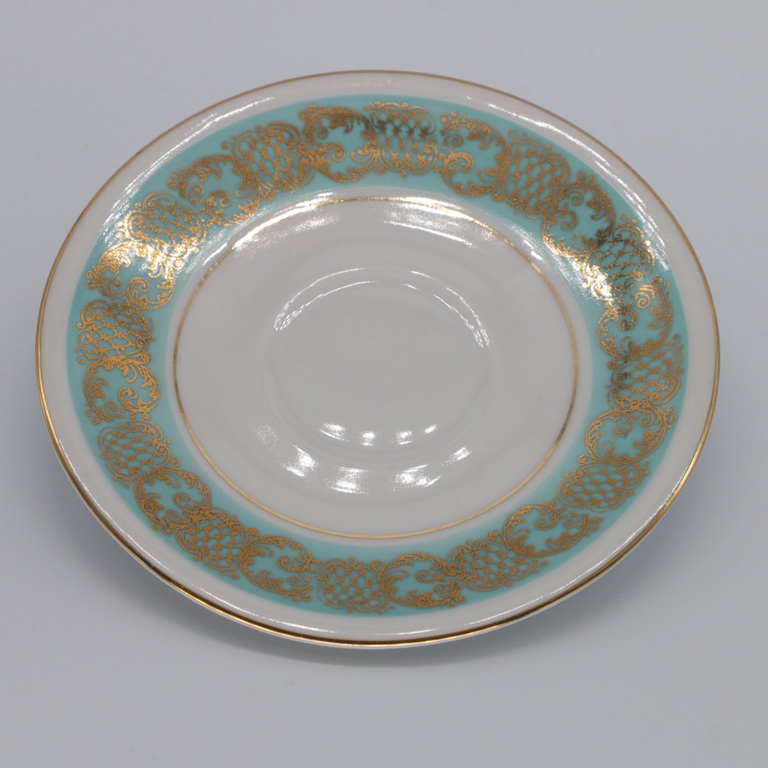 Retro Little Plate, Antique Coffee Plate With Gold Decorations - Etsy