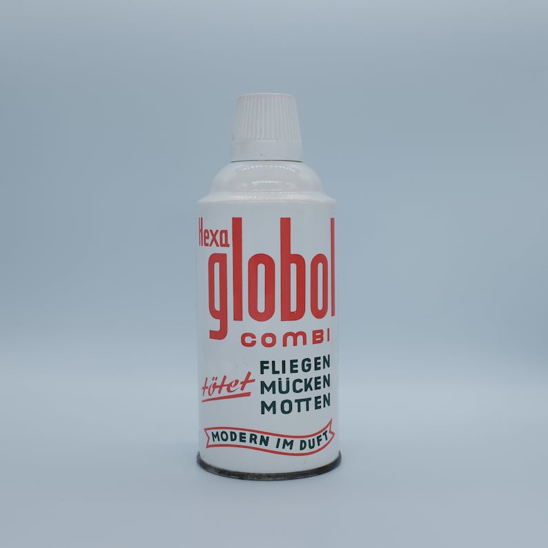 Vintage Hexa Globol Insektenspray, Retro Verpackung mit Originalinhalt ...