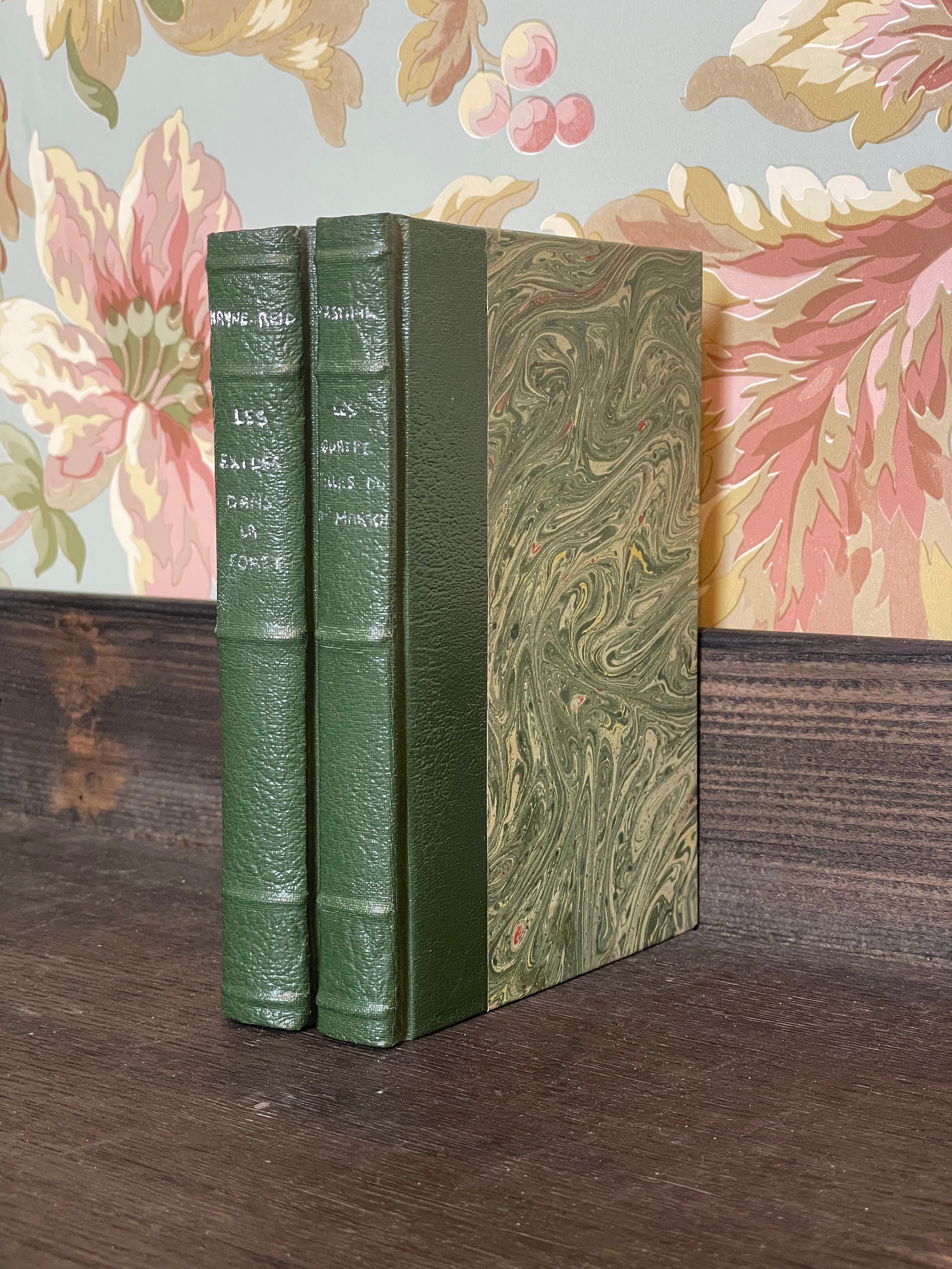 Vintage Green Books | Antique Decorative Books | Gothic Farmhouse Decor ...