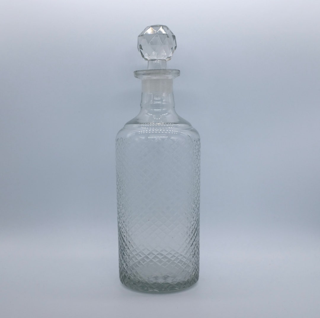 Antique Glass Carafe With Stopper, Alcohol Decanter, Vintage Collection ...