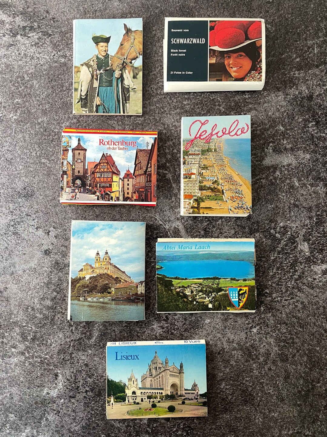 Mini Vintage Postcard Accordion Booklet, Retro Travel Souvenirs ...