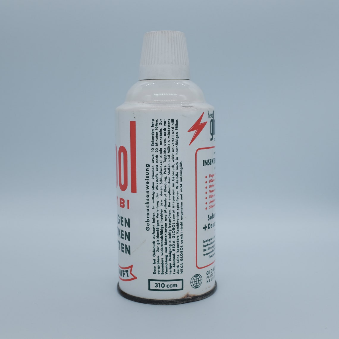 Vintage Hexa Globol Insektenspray, Retro Verpackung mit Originalinhalt ...