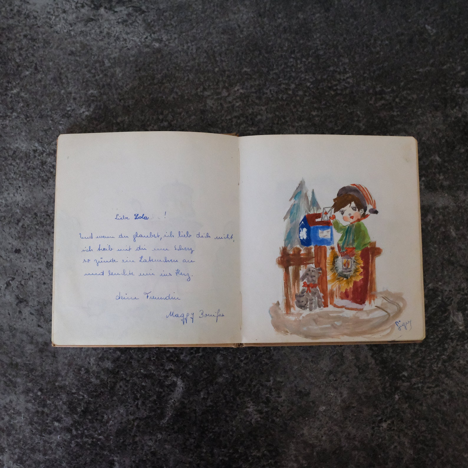 Vintage Friends Diary, Retro Poetry Album, Cute Paintings and Quotes ...