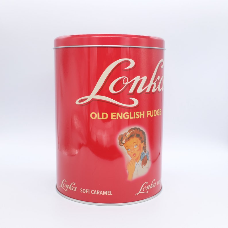 Retro Lonka Fudge Tin Retro Red Kitchen Item for Coffee | Etsy