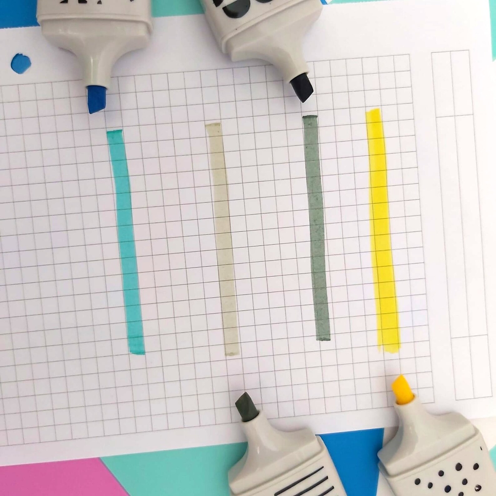 Mini Highlighter of 4 Set Pastel Colors - Etsy