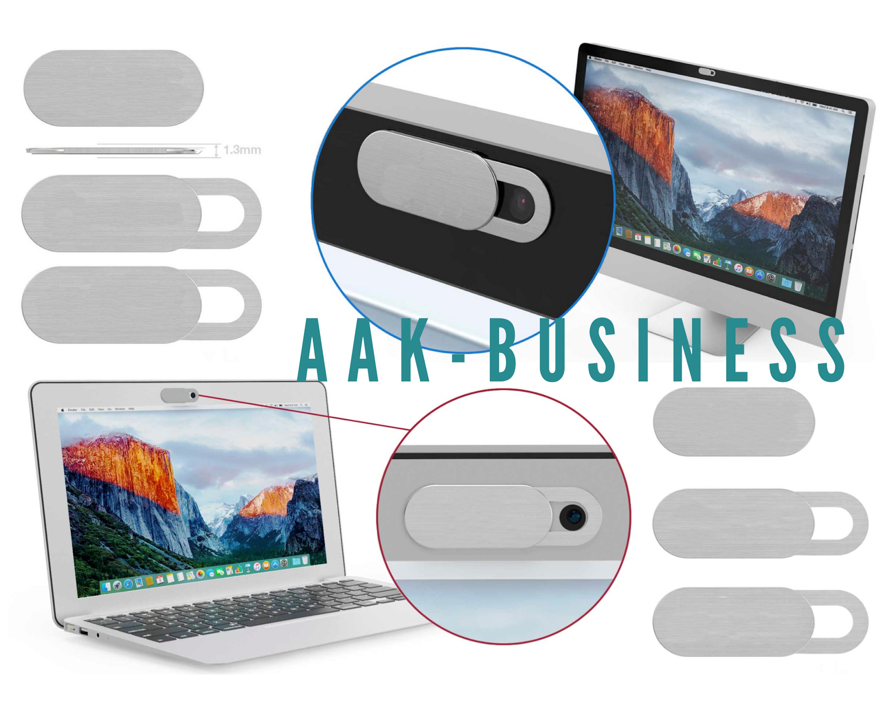 Webcam Cover Slide Silver Made of Stainless Steel PRIVACY COVER - Etsy