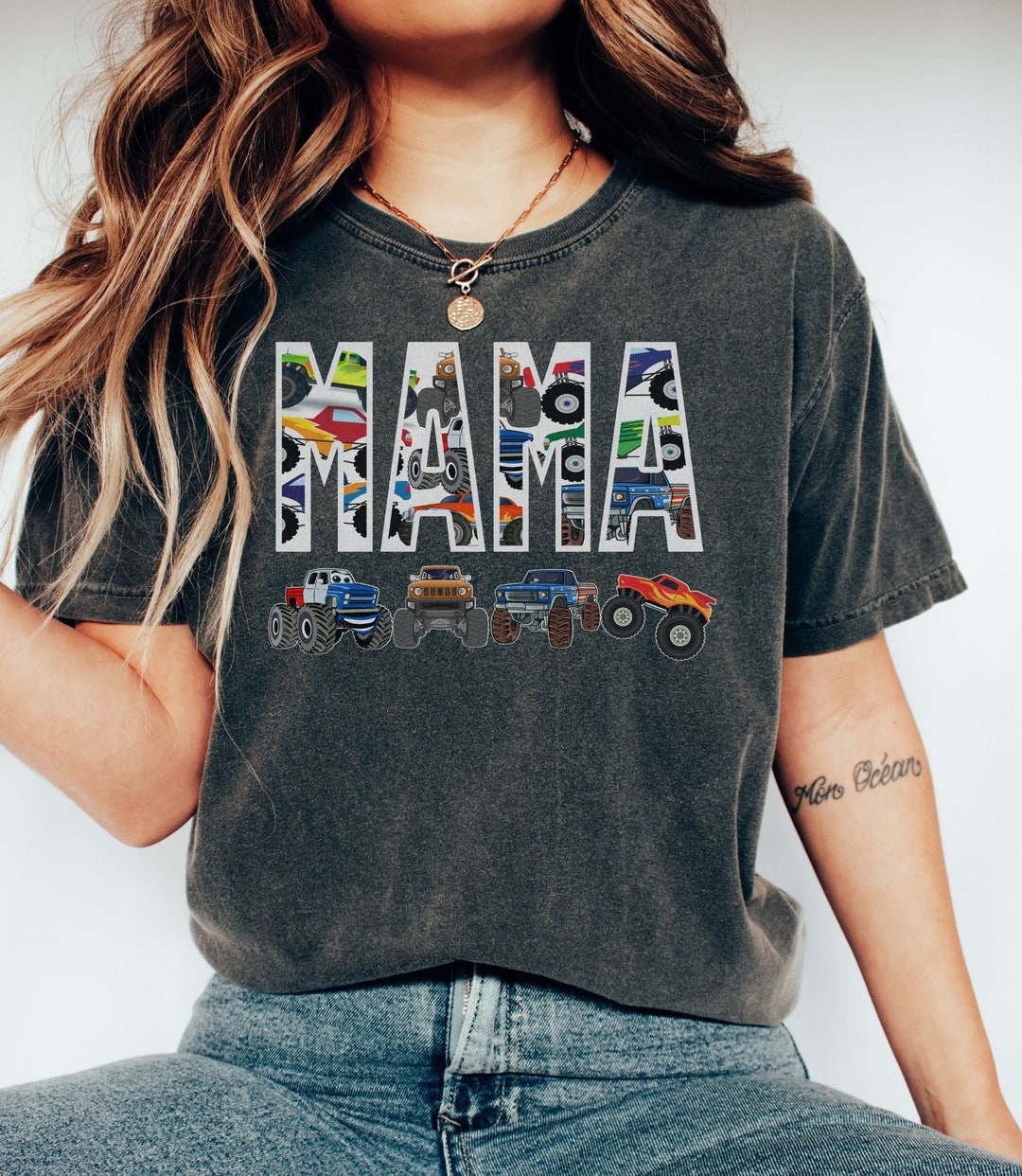 Comfort Colors Monster Truck Mama Shirt Boy Mama Shirt Monster Truck ...