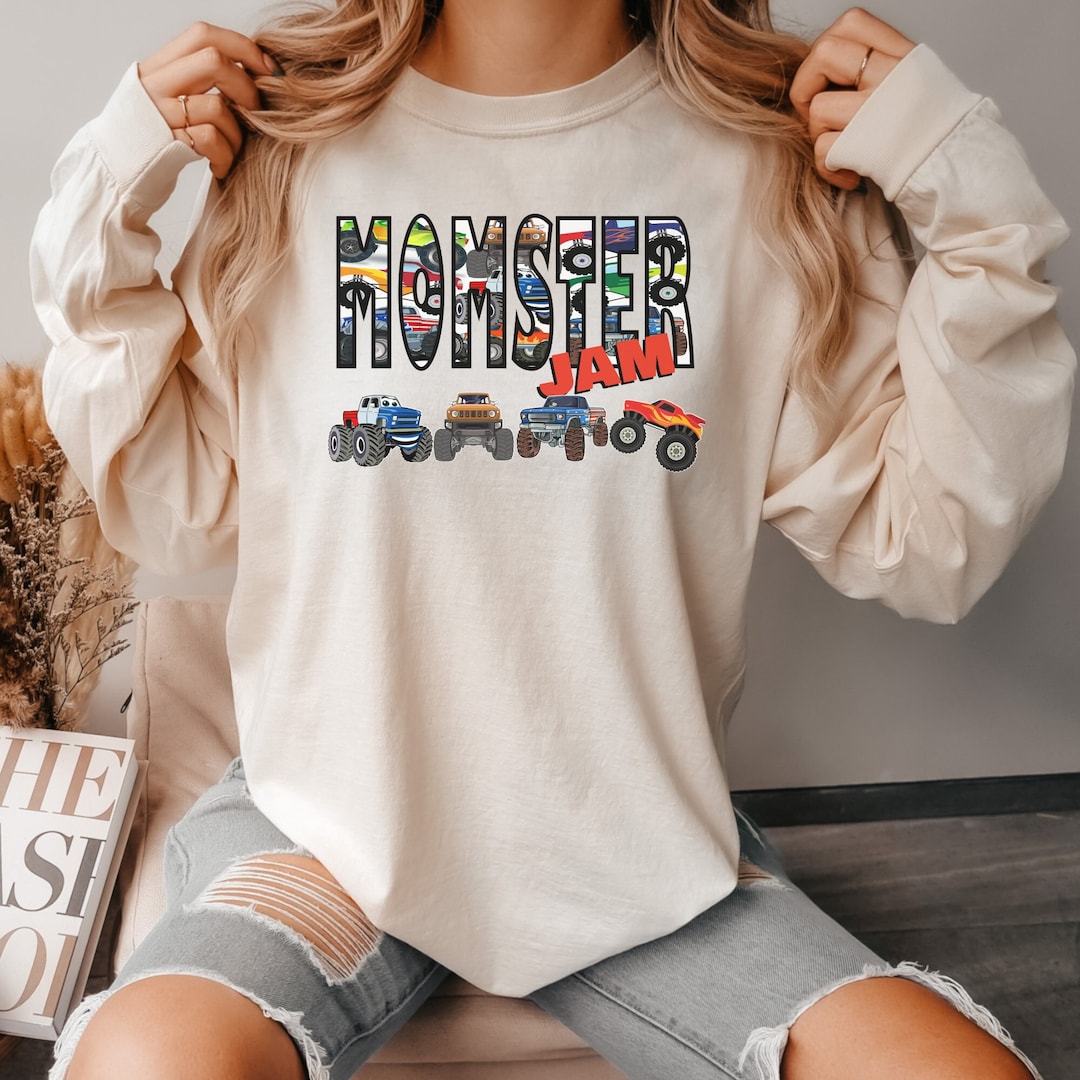 Comfort Colors,monster Truck Jam Mom Momster Boy Mama, Monster Jam ...