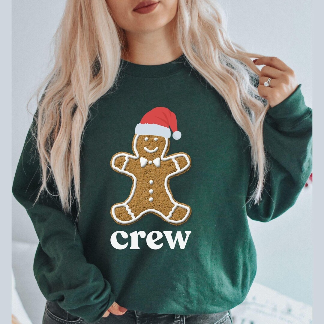 Gingerbread Man Merry Christmas Family Sweatshirt Santa Classic Cookie ...