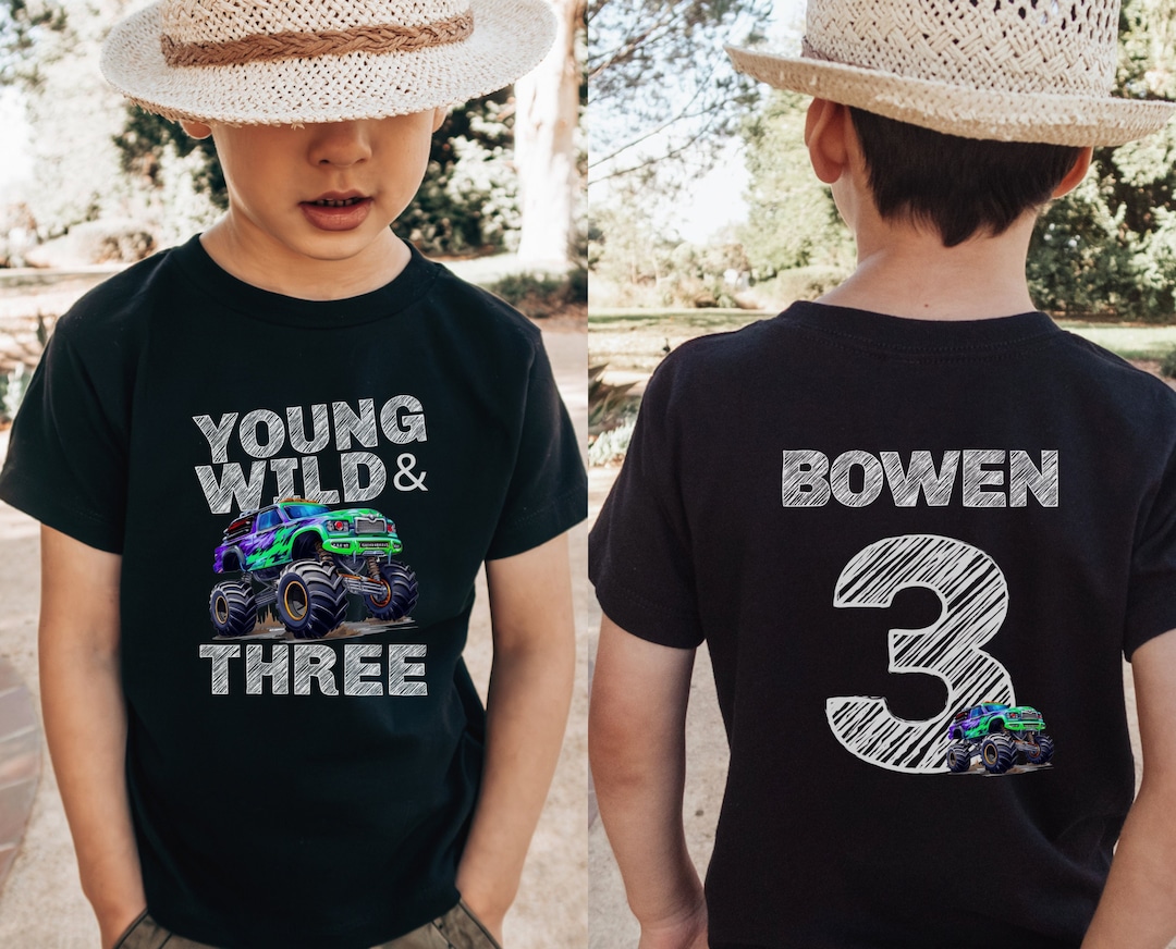 Custom 3rd Birthday Monster Truck Shirt: Personalized Toddler Boy Gift - Etsy