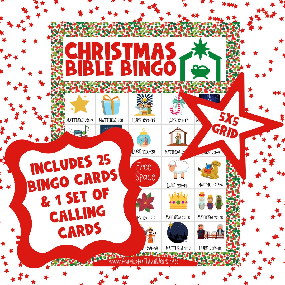 Christmas Bible Bingo - Etsy