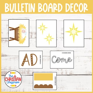 Nativity Bulletin Board Kit: Christian Classroom Decor (PDF) - Etsy