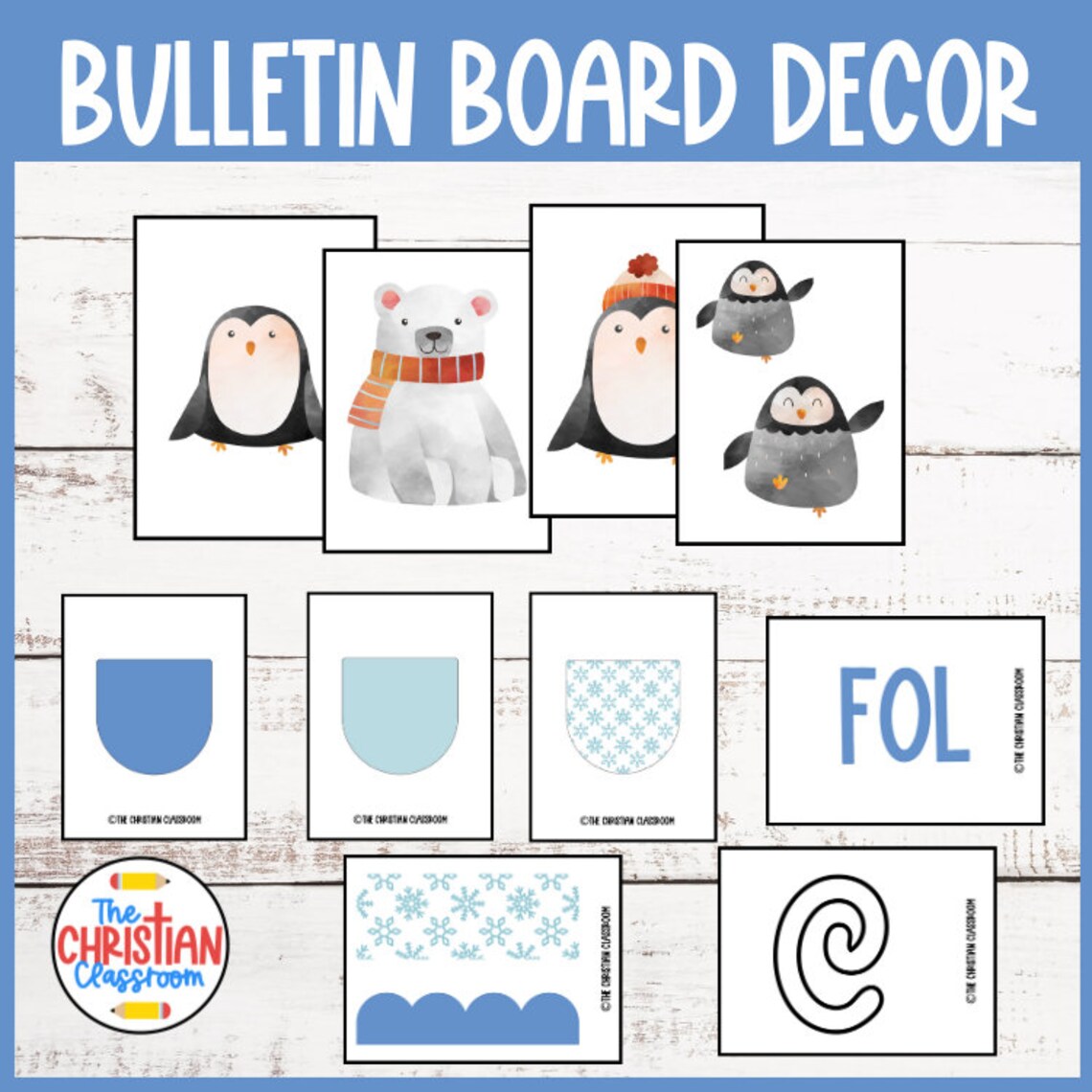 Penguin Bulletin Board Kit - Etsy