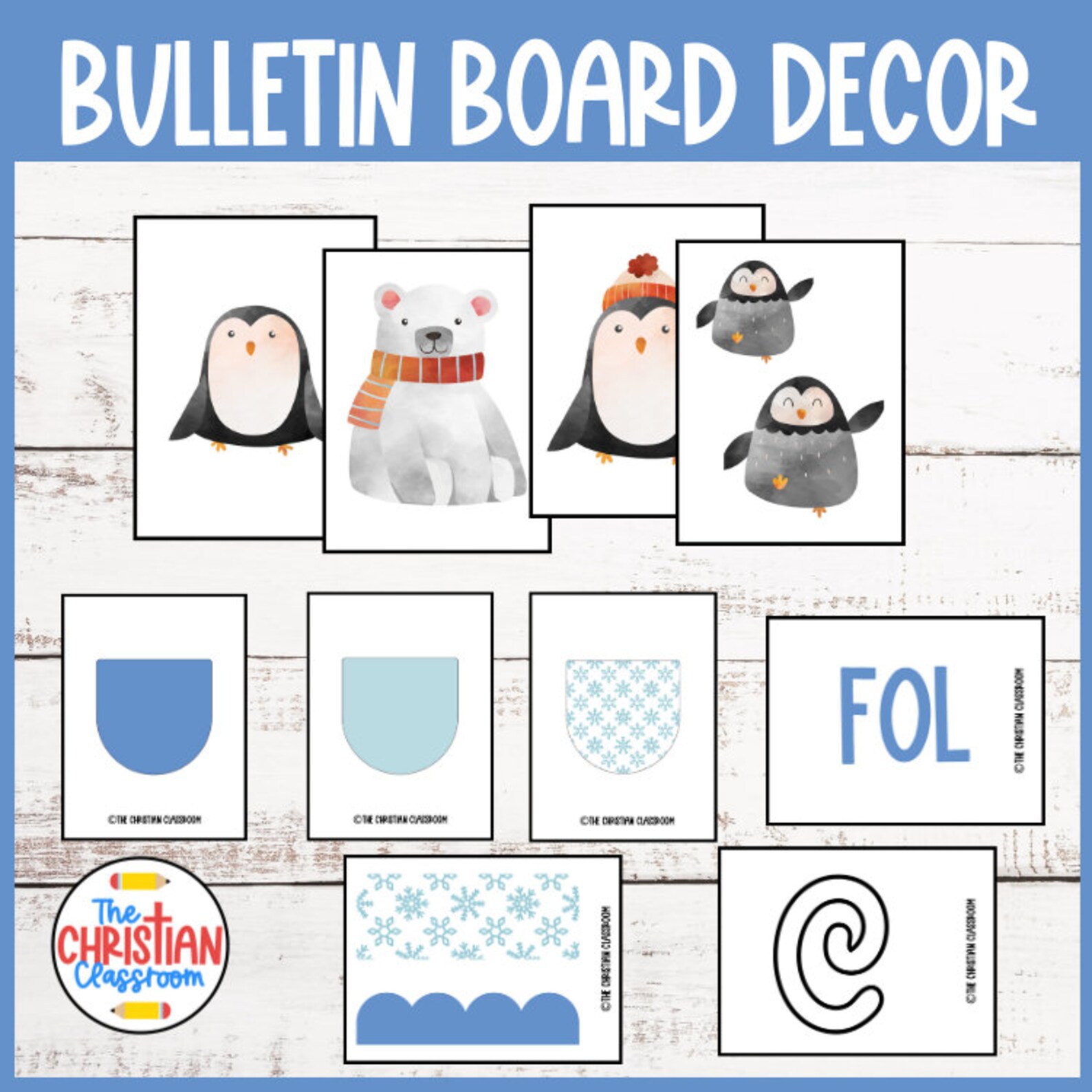 Penguin Bulletin Board Kit - Etsy