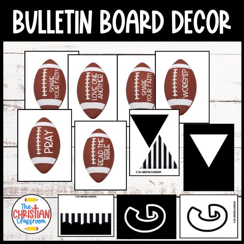 God's Game Plan Bulletin Board Kit - Etsy