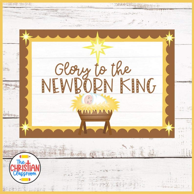 Nativity Bulletin Board Kit: Christian Classroom Decor (PDF) - Etsy