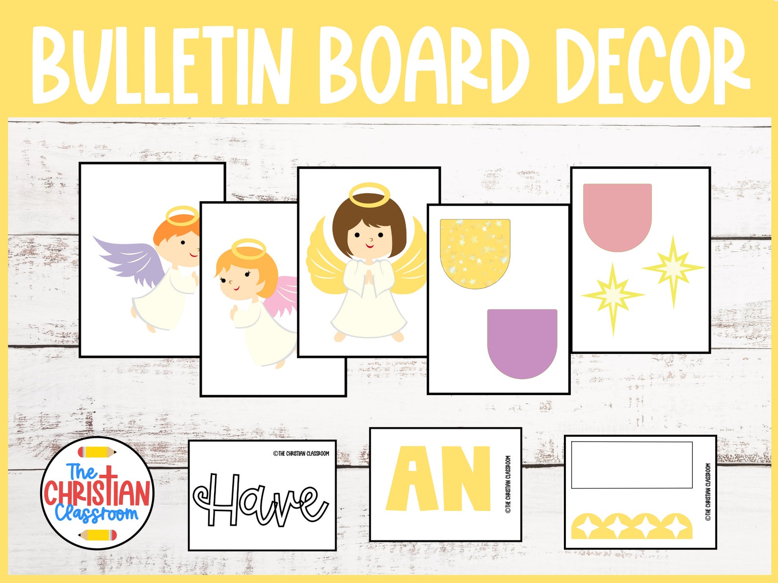Angels Bulletin Board Kit - Etsy